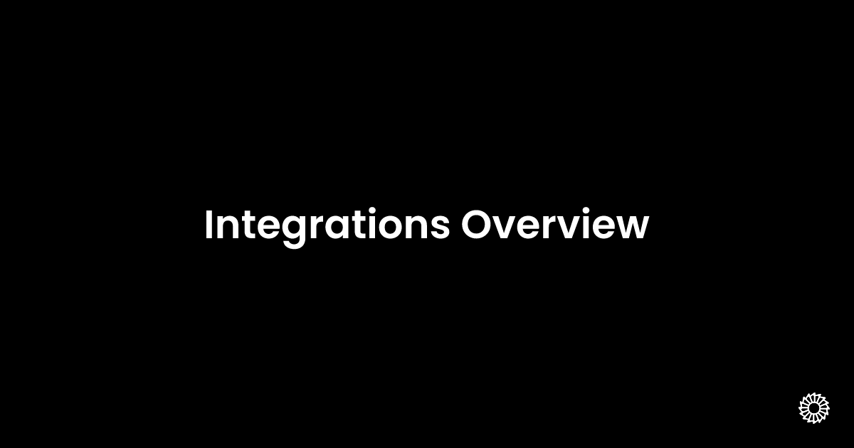 Integrations Overview - Docs